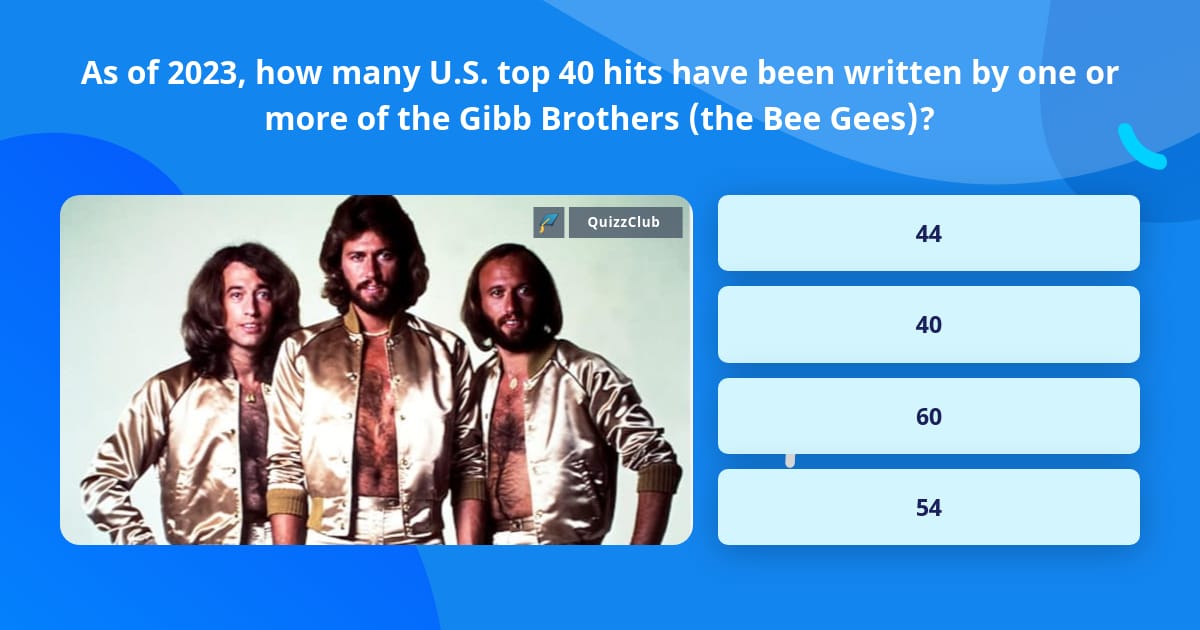 As of 2023, how many U.S. top 40... | Trivia Answers | QuizzClub