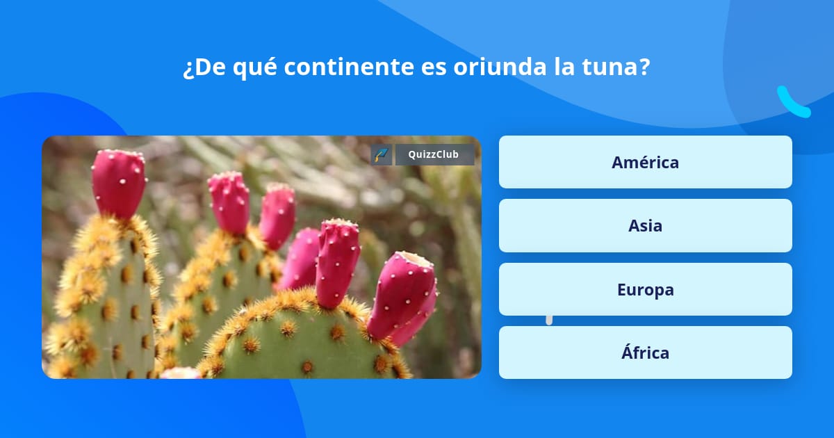 ¿De qué continente es oriunda la tuna? | La respuesta de Trivia