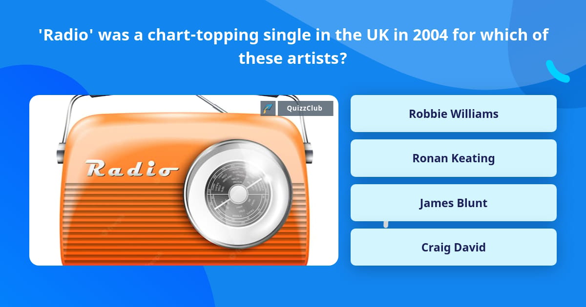 'Radio' was a chart-topping single... | Trivia Answers | QuizzClub