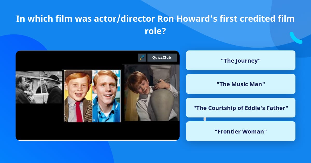 In which film was actor/director Ron... | Trivia Questions | QuizzClub