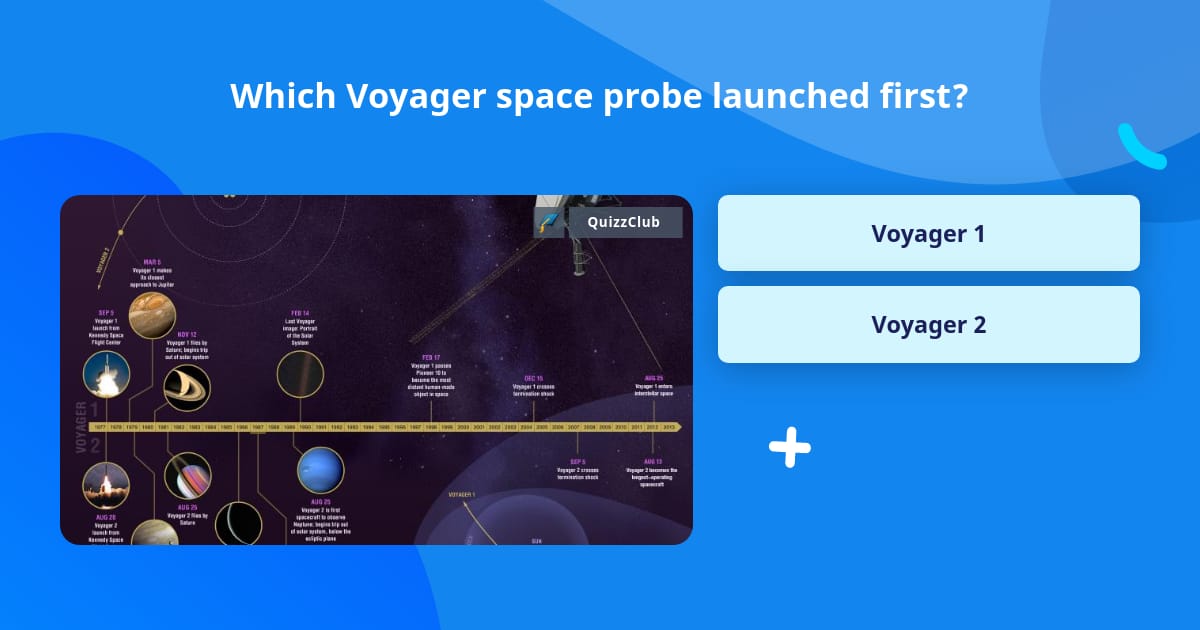 Which Voyager space probe launched... | Trivia Answers | QuizzClub