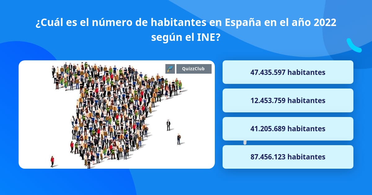 ¿Cuál es el número de habitantes en... | Las Preguntas Trivia
