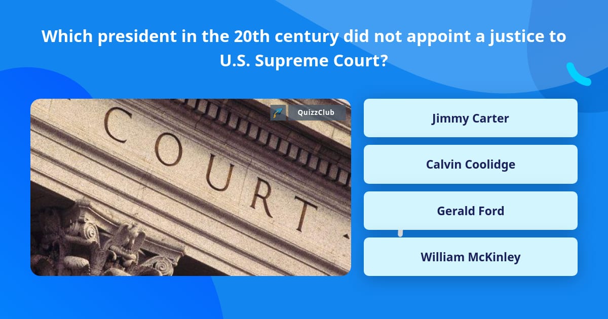 Which president in the 20th century... | Trivia Questions | QuizzClub