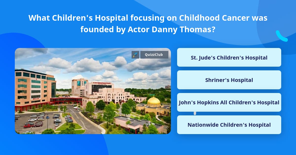 What Children's Hospital focusing on... | Trivia Answers | QuizzClub