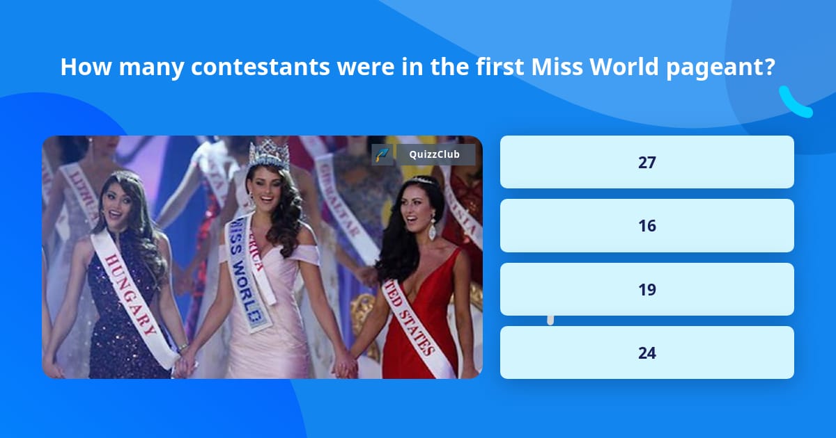 How many contestants were in the... | Trivia Answers | QuizzClub