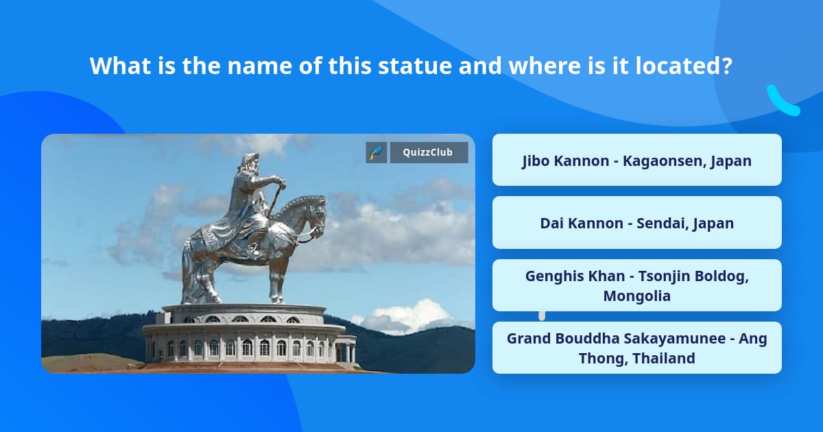 What is the name of this statue and... | Trivia Questions | QuizzClub