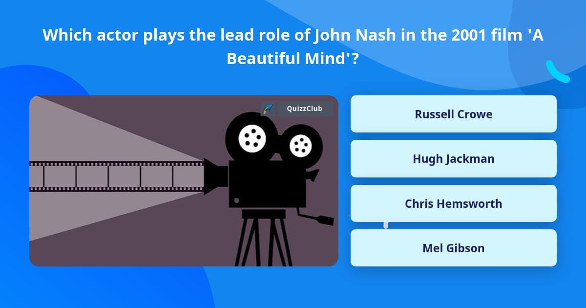 Which actor plays the lead role of... | Trivia Questions | QuizzClub