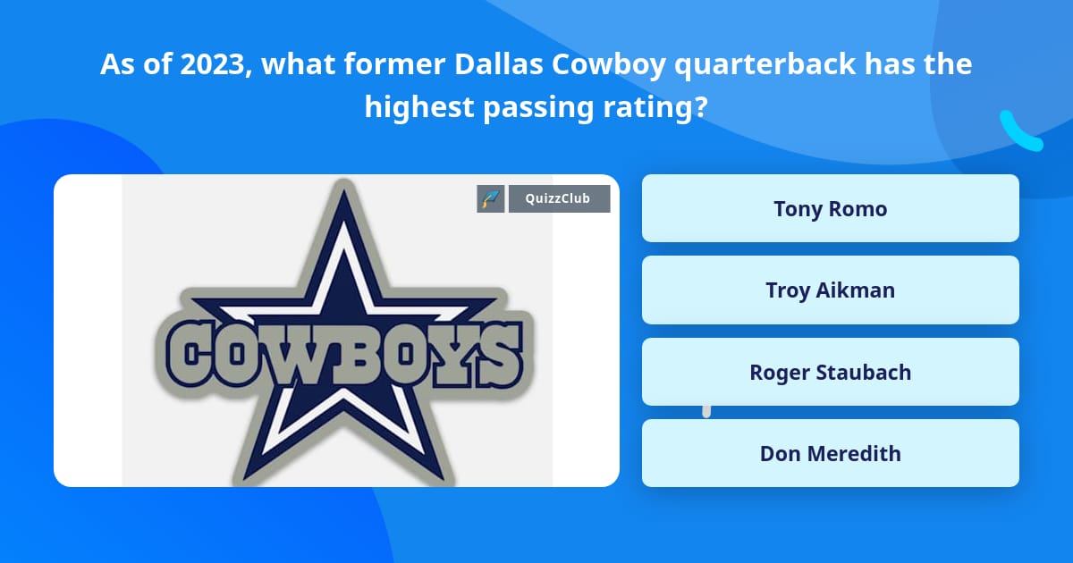 As of 2023, what former Dallas... | Trivia Questions | QuizzClub