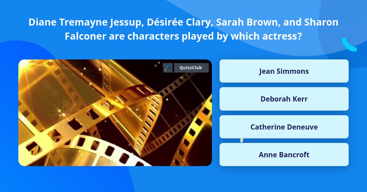 Diane Tremayne Jessup, Désirée... | Trivia Questions | QuizzClub