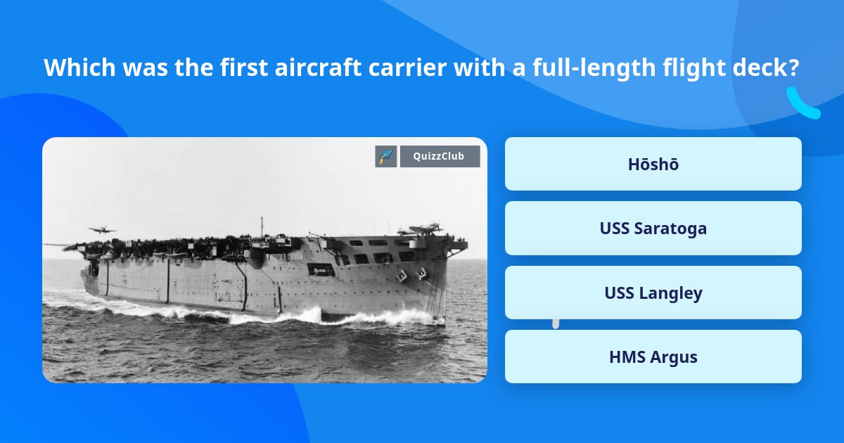 Which was the first aircraft... | Trivia Questions | QuizzClub