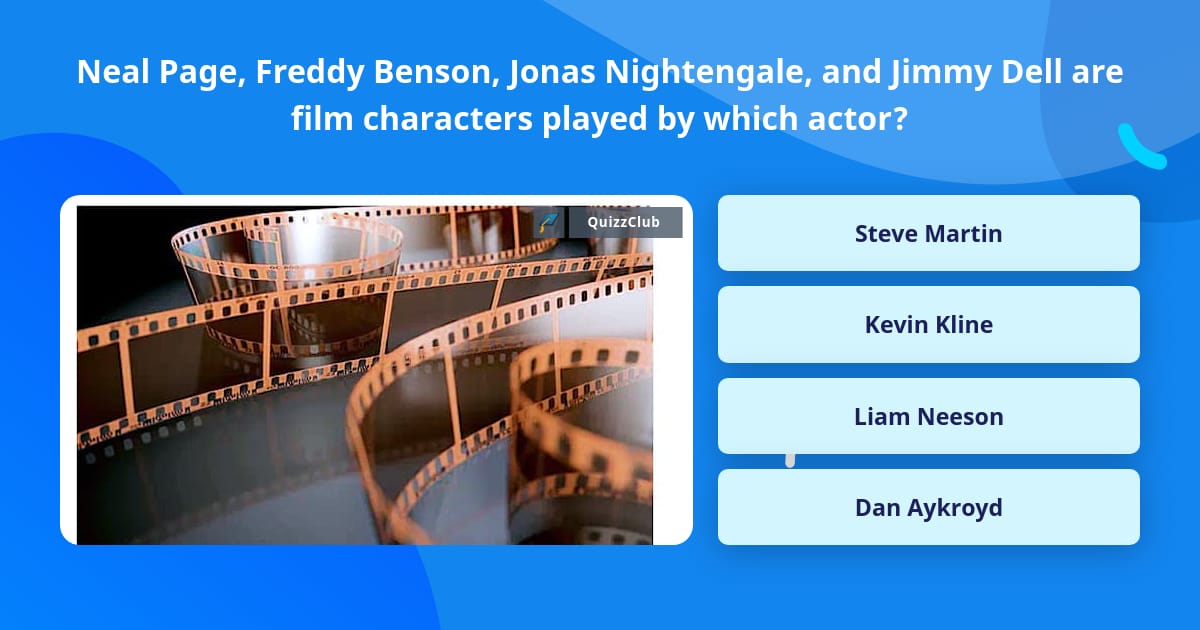 Neal Page, Freddy Benson, Jonas... | Trivia Questions | QuizzClub