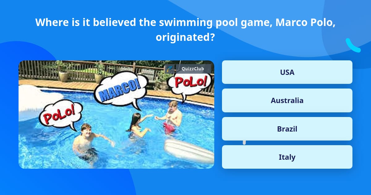 Where is it believed the swimming... | Trivia Questions | QuizzClub