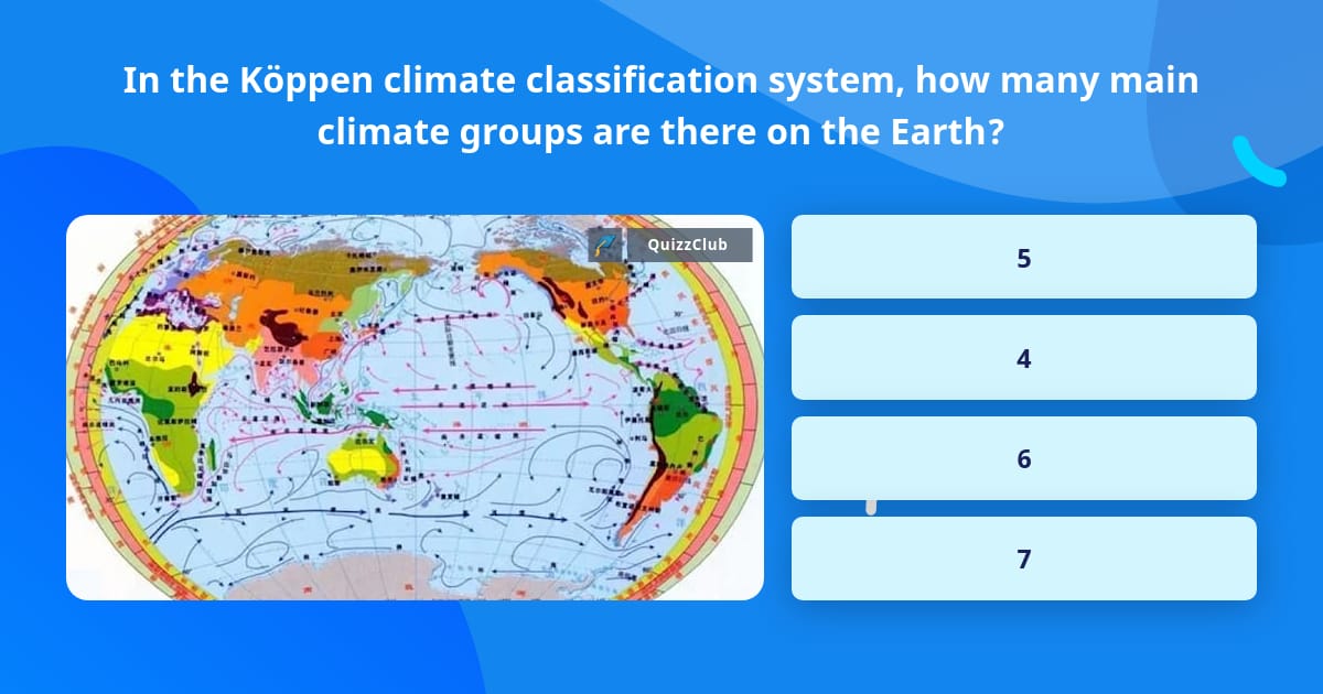 In the Köppen climate classification... | Trivia Questions | QuizzClub
