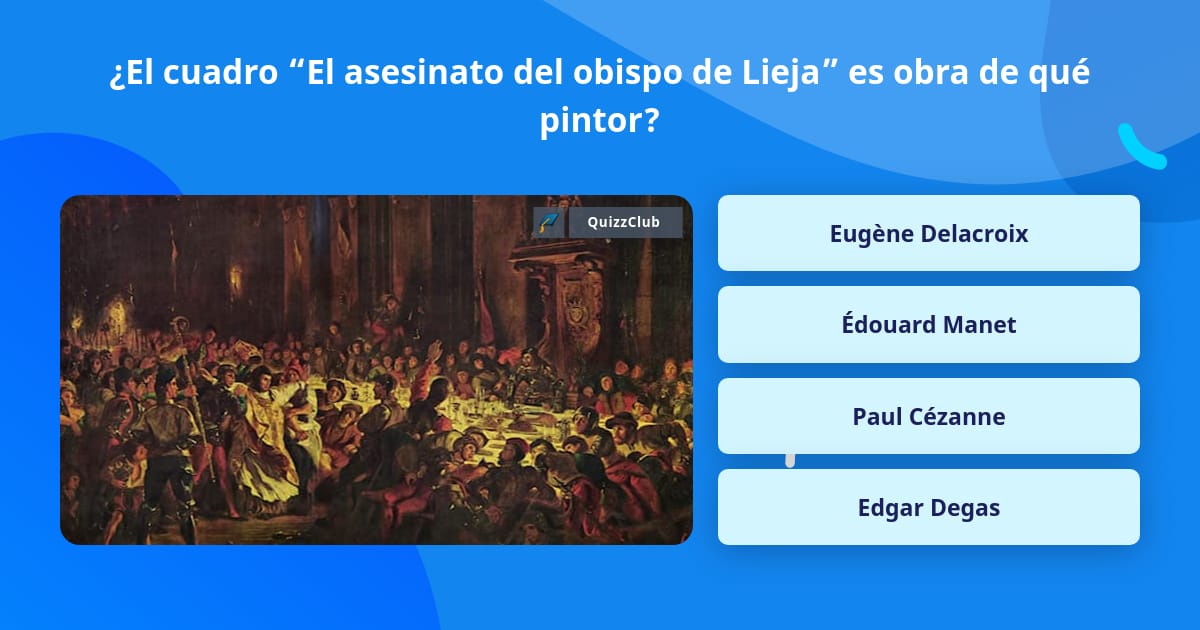 ¿El cuadro “El asesinato del obispo... | La respuesta de Trivia