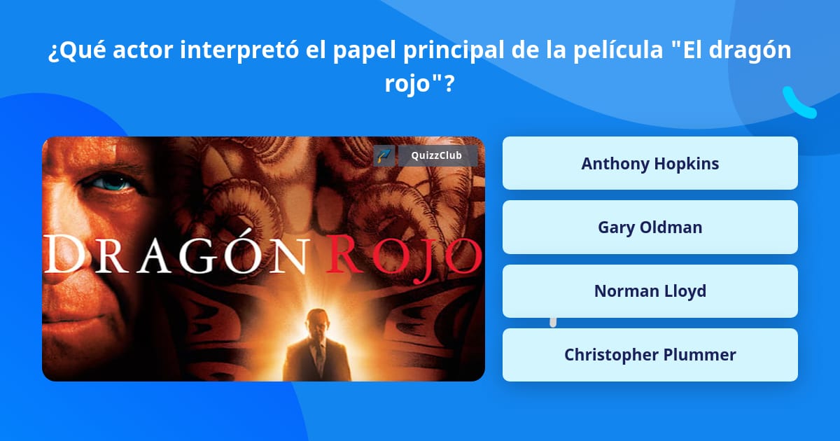 ¿Qué actor interpretó el papel... | La respuesta de Trivia | QuizzClub