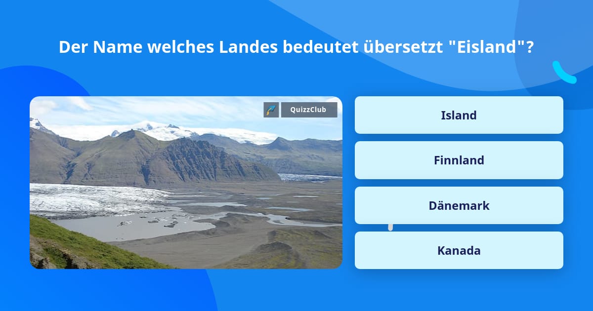 Der Name welches Landes bedeutet... | Quizfragen | QuizzClub