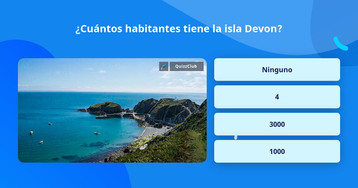 ¿Cuántos habitantes tiene la isla Devon? | Las Preguntas Trivia